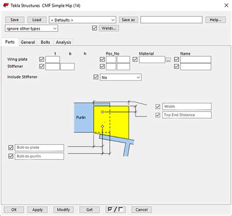cmf simple hip 14 parts tab tekla user assistance