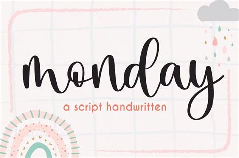 Monday Script Font FreeDaFonts