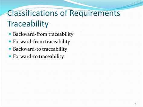 PPT Requirements Traceability Methods And Classifications PowerPoint Presentation ID