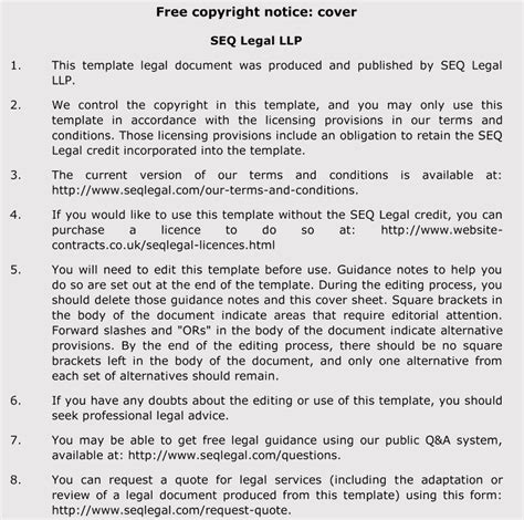 Copyright Notice Format