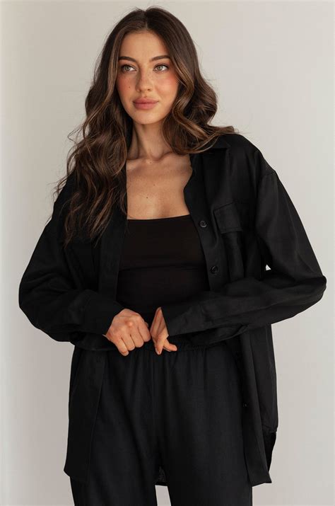 Сорочка лляна з кишенями