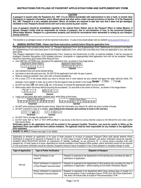 Passport Instructions Download Free Pdf Passport Birth Certificate