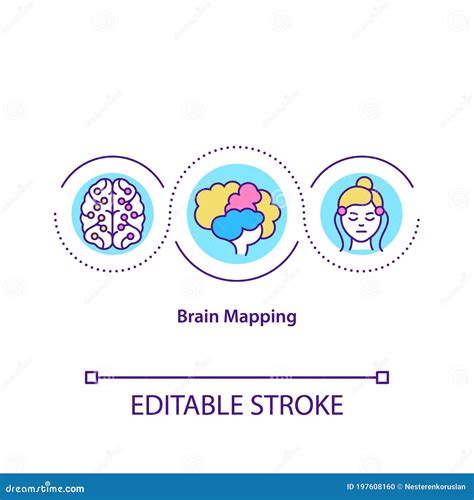 Brain Mapping Concept Icon Stock Vector Illustration Of Mental 197608160