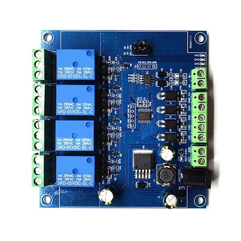 Hot 3x Modbus Rtu 4 Wase Relay Modul 7 24v Relé Kapcsoló Rs485ttl
