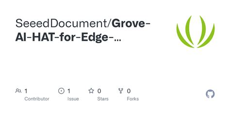 github seeeddocument grove ai hat for edge computing