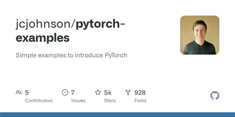 Github Jcjohnsonpytorch Examples Simple Examples To Introduce Pytorch