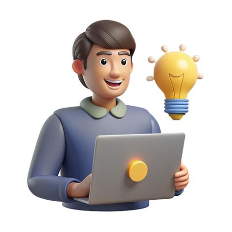 Young Man Working On The Laptop Computer And Having A Idea Premium Ai Generated Image