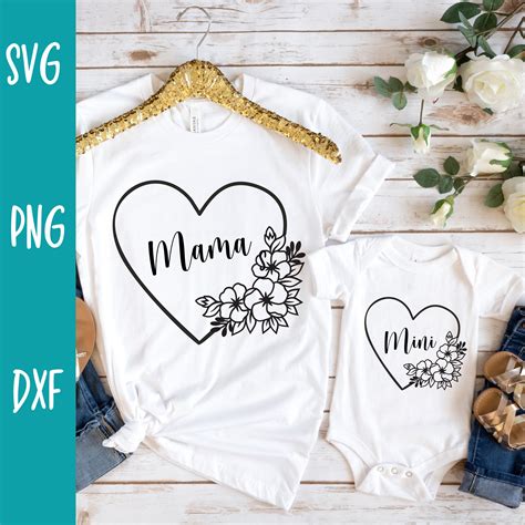 Mama Mini Svg Mommy And Me Svg Svg File For Cricut Wildflowers