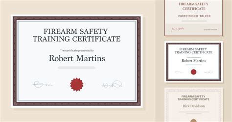 12 Firearms Safety Training Certificate Templates