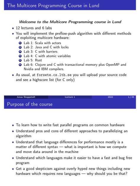F01 Introduction To Multicore Programming Pdf Parallel Computing Operating System Technology