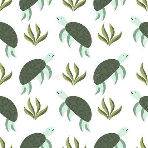 Turtle Seamless Pattern Stock Vector Illustration Of Fabric 366449547