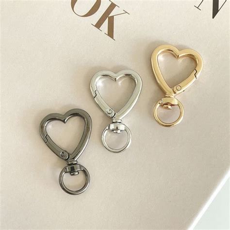 Deunhaestore 하트 키링 부자재 만들기 가방 꾸미기 재료 열쇠고리 핫트랙스