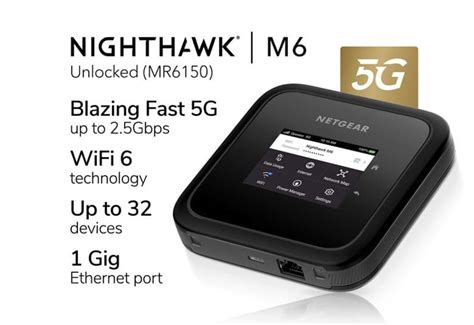 Netgear Nighthawk M6 5g Wifi 6 Mobile Router Mr6150 100eus Dustin Dk