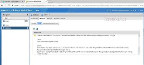 VMware SRM 6 5 And Nimble SRA PERL Error Terataki