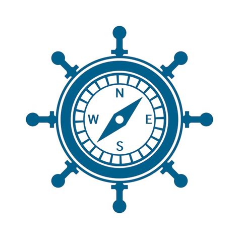 Premium Vector Steering Wheel With Compass Inside