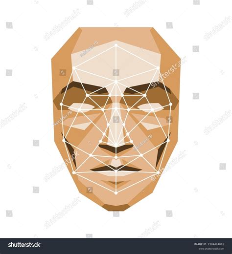 Face Recognition Human Face Scanning Face Id Royalty Free Stock