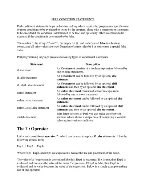 The Operator Statement Description Pdf Control Flow Boolean