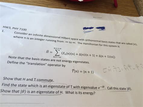 Consider An Infinite Dimensional Hilbert Space With