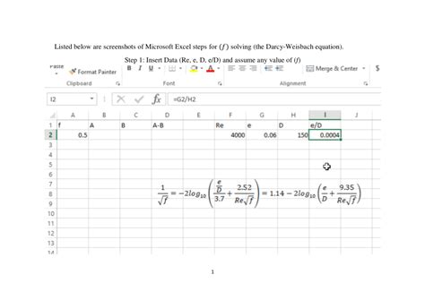 Pdf Solving Of Darcy Weisbach Friction Factor By Using Microsoft Excel Turbulent Flows