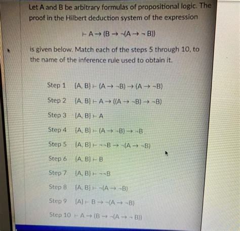 solved let a and b be arbitrary formulas of propositional
