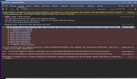error when setting up basic blazor web assembly app radzen blazor