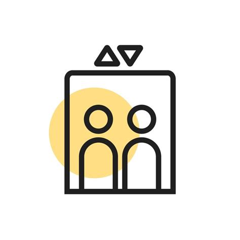 엘리베이터 아이콘 프리미엄 벡터