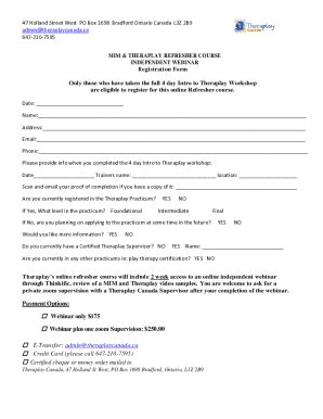 Fillable Online Fillable Online Complete LEVEL ONE INTRO TO THERAPLAY Fax Email Print