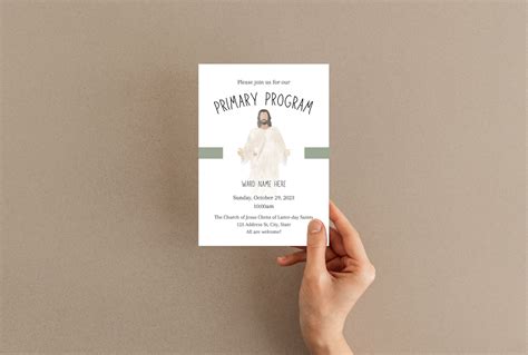Primary Program Invitation Lds Primary Program Invitation Template