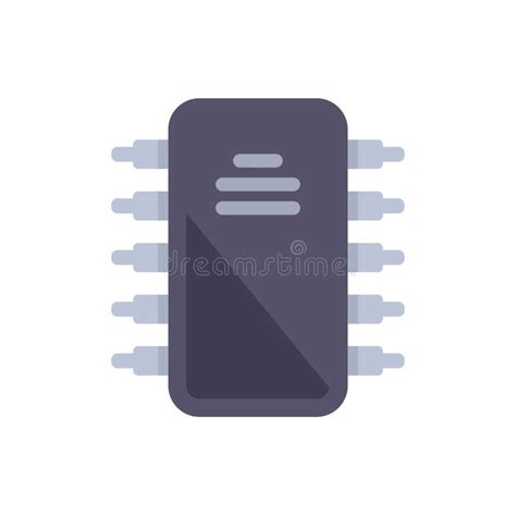 Electronic Microchip Showing Pins For Motherboard Connection Stock
