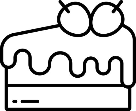 Premium Vector Pastry Outline Vector Illustration