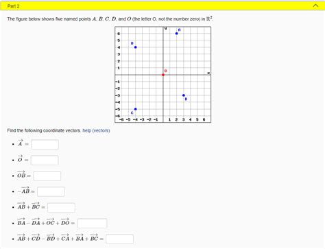 Solved Part 2 The Figure Below Shows Five Named Points A B C D