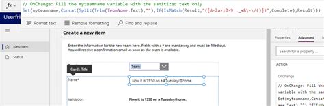 Blogatworkat Tips For Powerapps 10 Validate Form Input With Regex