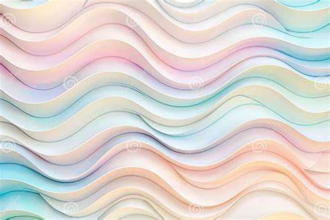 Soft Wave Patterns In Light Colors Creating A Calming And Cute Background Stock Illustration