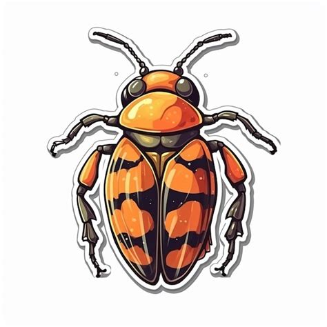 Premium Ai Image A Close Up Of A Bug With A Black And Orange Stripe