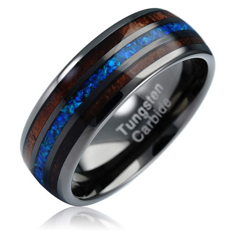Tungsten Gps Location Symbol Icon Band Ring 9mm Men Women Comfort Fit