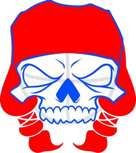 How To Draw A Bandit Skull Drawing Step By Step By Dawn DragoArt
