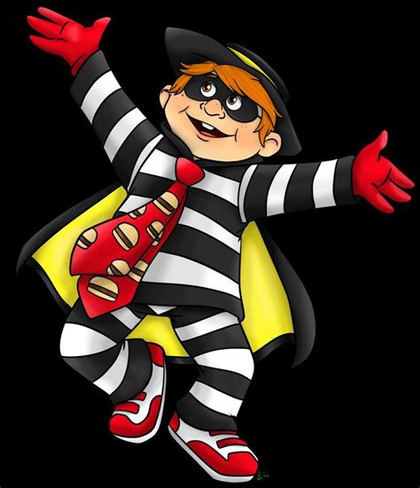 Jumping Hamburglar Edit Cartoon Style Drawing Cartoon Drawings