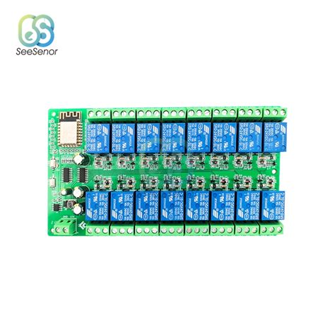 Esp8266 Vezeték Nélküli Wifi Relé Modul 16 Csatorna Esp 12f Fejlesztési