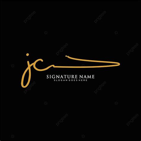 Letter Jc Signature Logo Template Vector Group Couple Letter Vector