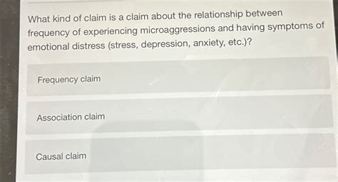 Solved What Kind Of Claim Is A Claim About The Relationship Chegg Com