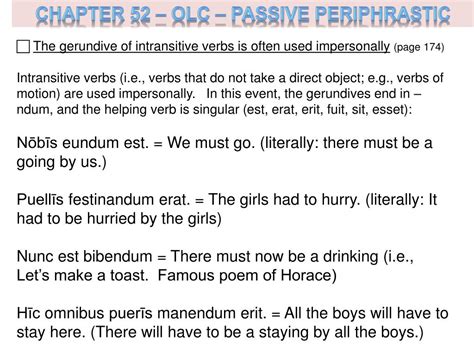 Ppt Chapter 52 Olc Passive Periphrastic Powerpoint Presentation