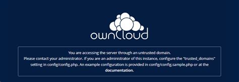 Owncloud Trusted Domains Since Ucs 5 Or Since New Version Of Owncloud