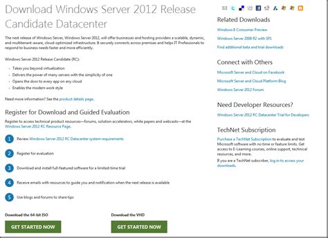 Windows Server 2012 Release Candidate Available For Download Working
