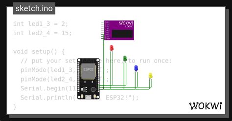 ESP LED Blinking Logic Wokwi ESP STM Arduino Simulator