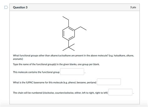 Solved What Functional Groups Other Than Alkanecycloalkane