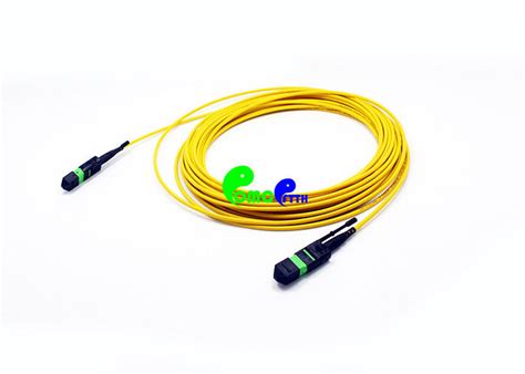 SM 9/125um MTP To MTP Cable Yellow LSZH Elite Type B With Push / Pull Tab