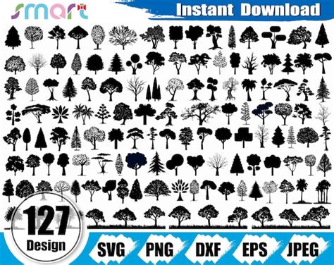 Tree Svg Bundleforest Svggrass Svgpine Svgpalm Svgtree Etsy