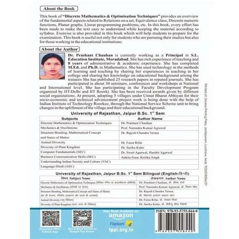 Discrete Mathematics And Optimization Techniques Mathematics Uor Bsc