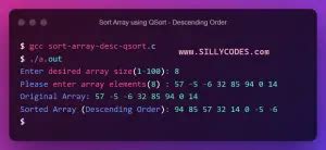 C Array - Sorting Ascending and Descending in C Language