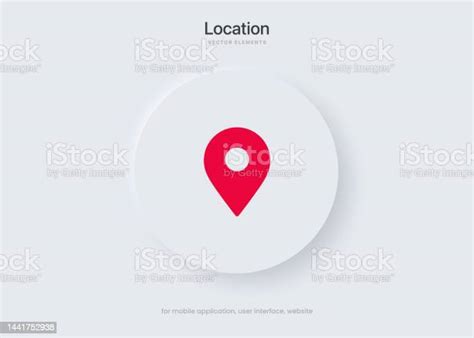 대상 핀 포인트 아이콘입니다 빨간색지도 위치 포인터 아이콘 기호입니다 모바일 앱 웹사이트 Ui Ux에 대한 격리된 흰색 배경의 Gps 마커입니다 벡터에 대한 스톡 벡터 아트